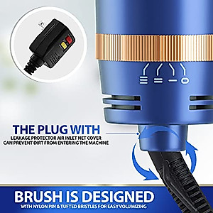 Magnifeko Round Hair Dryer Brush - Hot Air Blow Dryer Brush for Women for Hair Drying, Styling and Volumizing -(Blue)