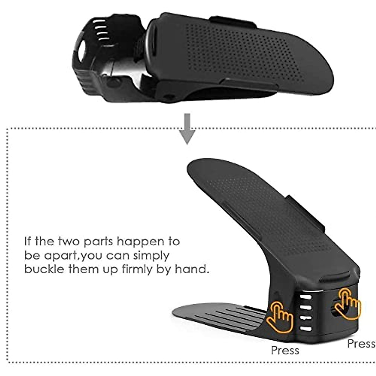 WWDZ Adjustable Shoe Stacker 1 Pcs Shoe Slots Organizer Shoe Slots Space Saver Double Shoe Adjustable Durable Deck Shoe Rack