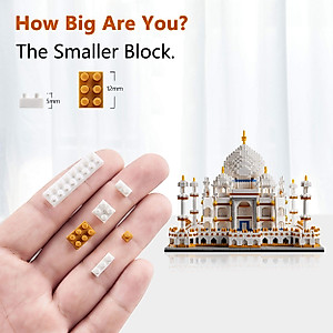 KLMEi Micro Mini Blocks Architecture Taj Mahal Building Set Landmarks Collection Model Kits Idea Toys Presents for Adults and Kids Age of 14+ 3950 Pieces
