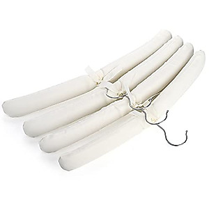 Tosnail 12 Pack Fabric Padded Hangers, Foam Padded Clothing Hangers, Wedding Dress Hangers for Coat, Blouse, Sweaters, Bride Dress, Clothes - White