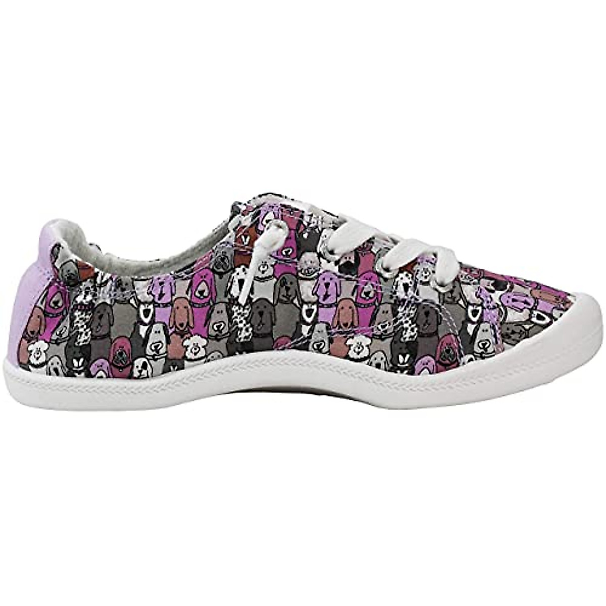 Skechers BOBS Women's Beach Bingo-Dog House Party Sneaker Lavender/Multi 9 Wide
