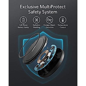 Anker Wireless Charger with Power Adapter, PowerWave II Pad, Qi-Certified 15W Max Fast Wireless Charging Pad for iPhone 14/14 Pro/14 Pro Max/13/13 Pro Max, Galaxy S10 S9 S8, Note 10 Note 9 & More