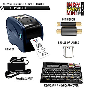 Indy Print Mini Pro Starter Kit, with 500 Stickers & Ink Ribbon