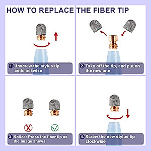 Stylus Pens for Touch Screens, 4 Pack Slim Waist Stylus with 8 Extra Replaceable Tips Compatible with iPad iPhone Tablets Samsung Galaxy All Universal Touch Devices