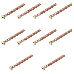 Yinpecly 10Pcs M8 × 75mm Carbon Steel Inner Hex Flat Head Screw Hex Socket Flat Head Screws Furniture Bolts Colorful Tone