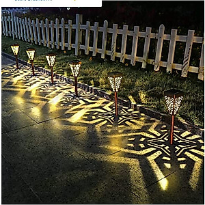 6 Pack Solar Pathway Lights Outdoor Yard Decoration Solar Led Landscape Lights Waterproof Outdoor Solar Lights for Garden Landscape Path Yard Patio Driveway Walkway