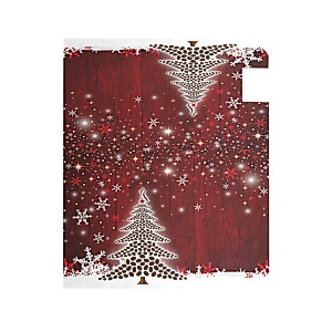 Naanle Christmas Xmas Magnetic Mailbox Cover, Red Christmas Tree Snowflake Mailbox Wrap Home Decorative for Standard Size 20.8”(L) x 18”(W)