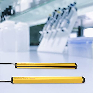 Forging Machine Tool, DC10 to 30V 2Pcs Yellow Light Gratings 0.3 to 2 Meters Detection Distance Fast Response Light Screen Infrared Radiation (8 beams BEM0840-C-280NB)