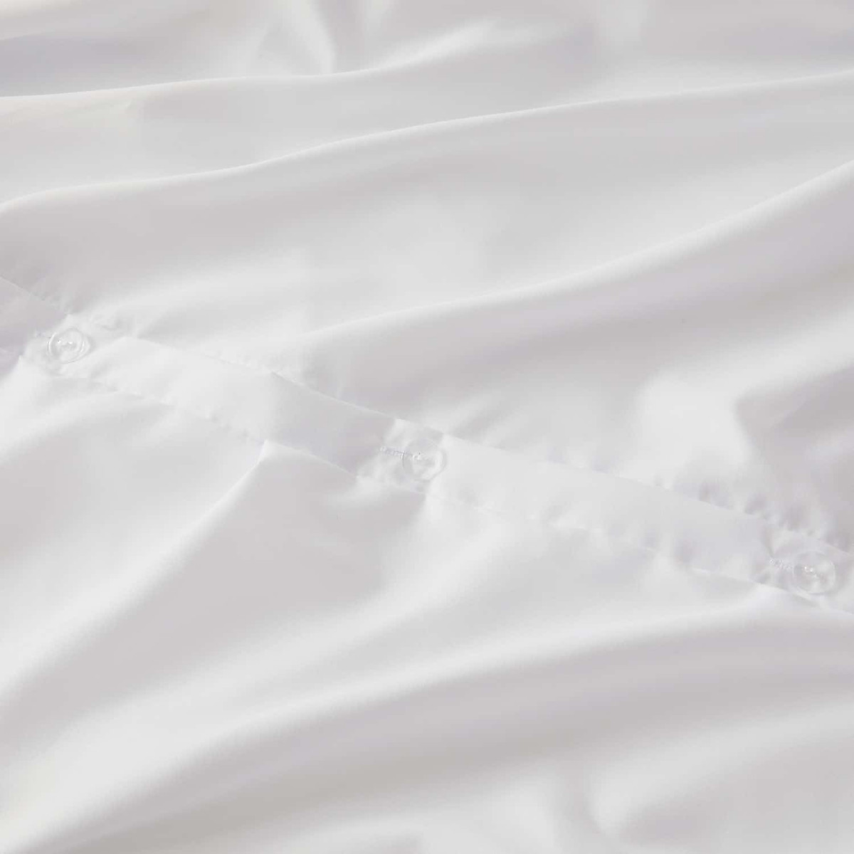 Nestl White Duvet Cover Queen Size - Pintuck Queen Duvet Cover Set, 3 Piece Double Brushed Duvet Covers with Button Closure, 1 Pinch Pleated Duvet Cover 90x90 inches and 2 Pillow Shams