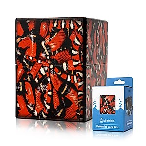 Pirate Lab Artist Series Defender Card Deck Box [200+ Cards] Impact Resistant Card Deck Box - MTG Card Game Case Storage | Snake