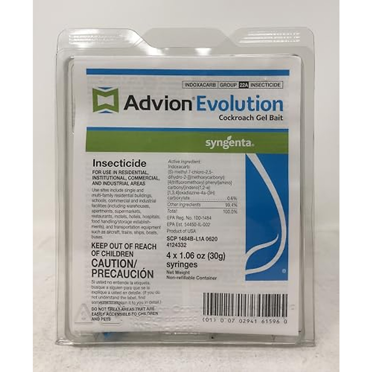 Advion Evolution Cockroach Gel Bait-20-30 Gram Tubes, Gel Colour May Vary. (case of 5)