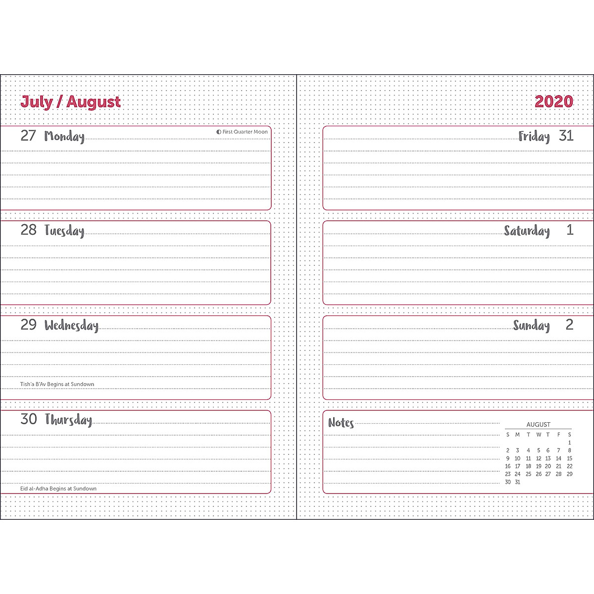 2021 Weekly To-Go 5x8 Wire-o Black Plastic