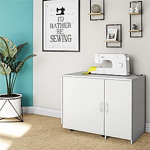 Ameriwood Home Arleta Swivel Craft Desk, White