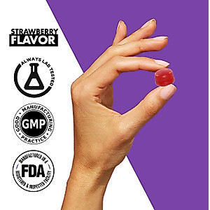 Happy Healthy Wellness Vegan Melatonin Gummies for Adults | 3 mg Melatonin & Magnesium Sleep Gummies | Gluten & Gelatin Free 100% Natural | Strawberry Flavor | 30 Count