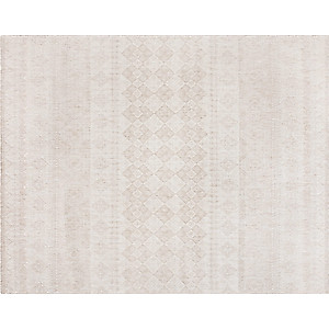 Gertmenian Indoor Outdoor Area Rug, Classic Flatweave, Moroccan Collection II, Stain & UV Resistant Carpet, Deck, Patio & Mudroom, 8x10 Large, Vintage Brown Tan Distressed Classic Tribal, 19503