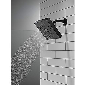 DELTA FAUCET 52484-BL Delta H2Okinetic 4-Setting UltraSoak Shower Head, Matte Black