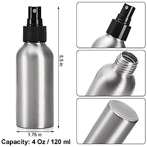 Youeon 12 Pack 4 Oz Fine Mist Spray Bottles, Aluminum Empty Spray Bottles, Reusable Bottles Small Spray Bottles for Travel, Cosmetic Perfume, Toner, Face Spray, Essential Oil Storage