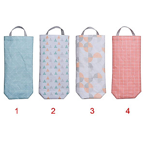 Plastic Bag Holder, Wall Mount Grocery Bag Dispenser Garbage Bag Organizer with Easy Access Top and Bottom Openings for Home Office Kitchen (Style1 Rectangle)