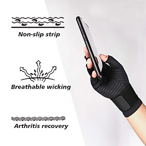 THX4COPPER Compression Arthritis Gloves with Strap, Carpal Tunnel,Support