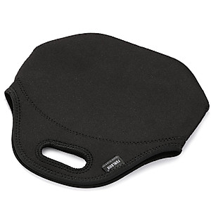 Black 4mm Neoprene Lunch Bags for Men Small Insulated Tote Bag With Zipper for Adults Women - FUNLAVIE