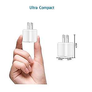USB Wall Charger Block,ZLONXUN 3-Pack 5V Charger Plug Charging Cube Compatible with iPhone, iPod,Watch,eReader and More (3 Pack)