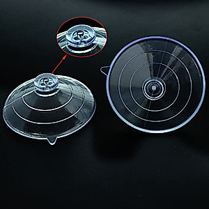 Ruiwaer 10pcs 60mm Large Suction Cups Use for Veg Ledge Shelf, Wreath, Sign, Christmas Ornament, Suncatchers, Decorations, Bird Feeder, Hanger, Windshield (Load-Bearing: 7 Pounds), Transparent