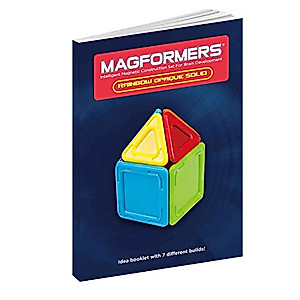 Magformers Rainbow Opaque Solid Set (14-pieces) Basic Magnetic Building Blocks, Educational Magnetic Tiles Kit , Magnetic Construction STEM Set