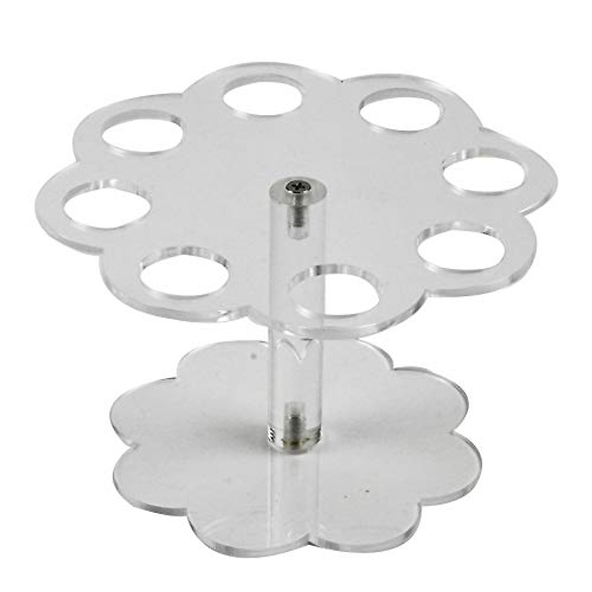 HMROVOOM 8 Holes Ice Cream Cone Holder,Acrylic Ice Cream Stand,Cone Holder Rack for Party Wedding Birthday(8 Holes Flower Shape)