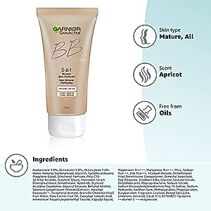Garnier SkinActive BB Cream Anti-Aging Face Moisturizer, Light Medium, 2.5 Ounce
