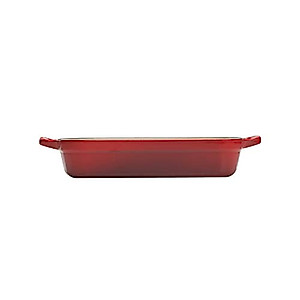 Le Creuset Enameled Cast Iron Signature Rectangular Roaster, 5.25 qt. (11.7" x 16.8") , Cerise