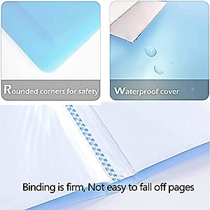A3 40 Pags Diamond Painting Storage Book,Art Portfolio Painting Storage Book,Clear Pockets Art Plastic Sleeves Protectors,for 44X32.5X2cm Sketches Painting Presentation (White)