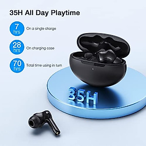 Wireless Earbuds Bluetooth Earbuds Environmental Noise Cancellation 70H Playtime Clear Calls Noise Cancelling Earbuds Bluetooth 5.3 in Ear Earphones Charging Case Game/Music Mode Headphones for Work