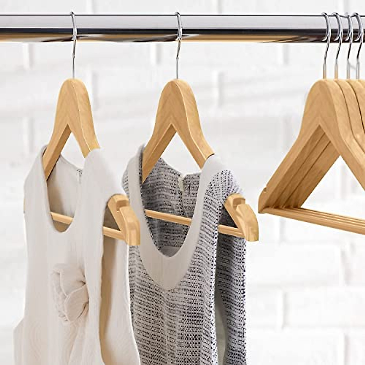 IKEA Hanger Wood Clothes Coat (8 Pack) White Bumerang