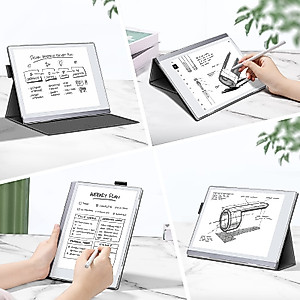 Fintie Folding Case for Remarkable 2 Paper Tablet 10.3 inch (2020 Released) - Premium PU Leather Foldable Stand Cover with Pen Holder (Not Fit Remarkable 1), Gray