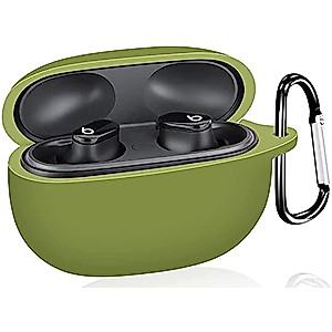 Beats Studio Ear Buds 2021 Case ,Cover Shock-Absorbing Protective Case with Keychain (Olive Green)