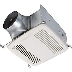 Broan-Nutone QTXE110S Ultra-Silent Ventilation Fan, Exhaust Fan for Bathroom and Home, ENERGY STAR Certified, 0.7 Sones, 110 CFM , White , 6" Round