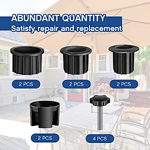 Hotop 12 Pcs Patio Umbrella Parasol Base Stand Hole Ring Plug Cover Umbrella Stand Replacement Part Patio Swing Umbrella Chair Replacement Parts