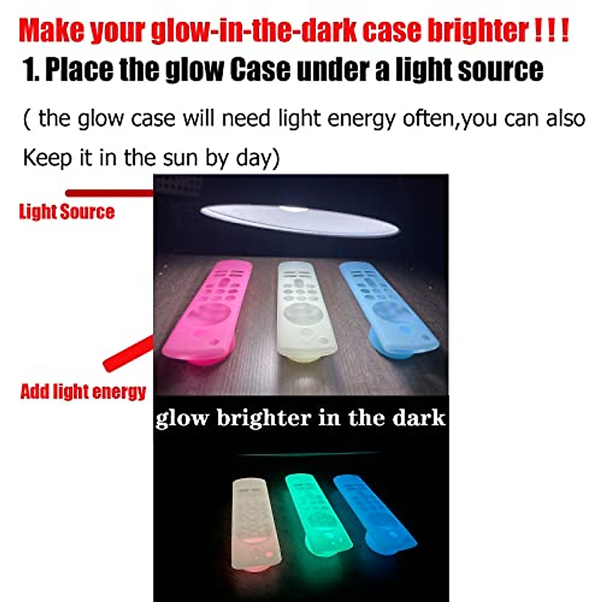 TV Stick 3rd Remote Cover Case with Airtag Holder (Glow in The Dark) Compatible with Fir TV Stick 3rd Gen,Tracker Cover for Tile Sticker 2020,Glow Blue