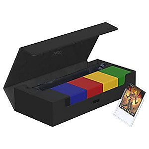 Ultimate Guard Superhive 550+, Deck Case for 550 Double-Sleeved TCG Cards, Black, Compatible with Boulders, Magnetic Closure & Microfiber Inner Lining