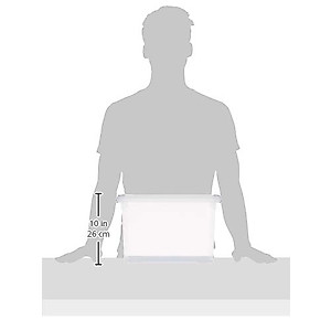 Allibert Storage box Handy Plus with lid 20L in transparent/silver, 40 x 29 x 25 cm