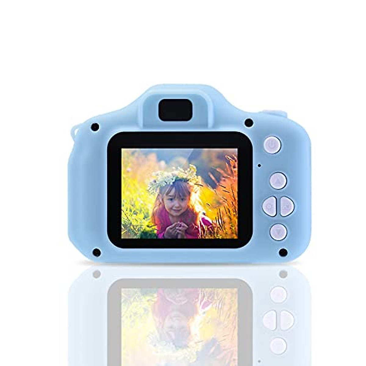 NC HD Children's Digital Camera Cartoon Camera Portable SLR Camera Toy Kids Birthday Gift HD (1300W Pixels) Blue