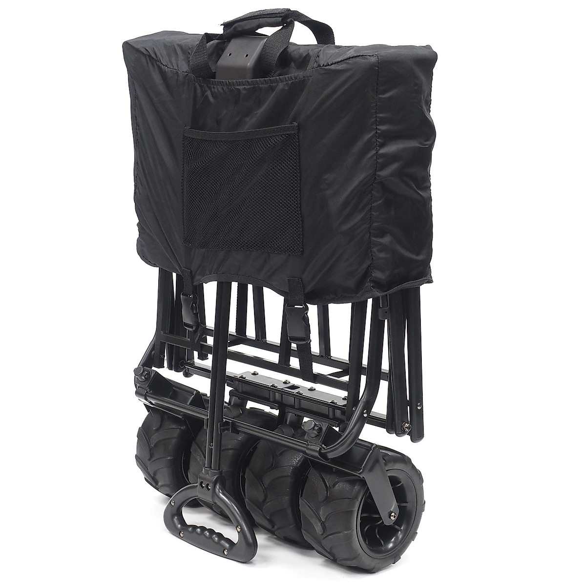 Creative Outdoor Push Pull Stroller Wagon for Kids, 150lbs Weight Capacity, All-Terrain Collapsible Folding Cart with Canopy for Cargo, Beach, Park, Garden, Camping & Tailgate