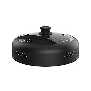 Microwave Cover for Food, Silicone and Glass Splatter Guard Lid for 6–7–8–9-10-10.5 inch Plates & Bowls. By EZY ACTIVE