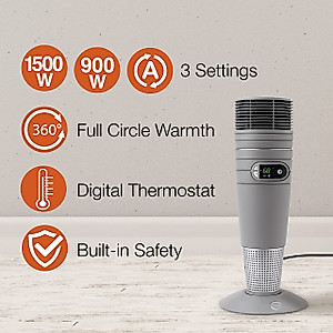 Lasko Heating Space Heater, 25", Grey 6462