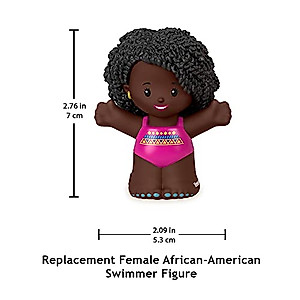 Replacement Part for Fisher-Price Little People Playset - Replacement Female African-American Swimmer Figure ~ Inspired by Barbie You Can Be Anything