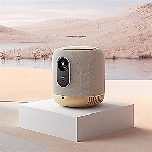 KKJJ Mini Projector 4K LED Gaming Projector 2500ANSI Lumen HDR10 4+64G 120Hz 12ms Game Delay Home Theater Portable Beamer (Color : Brown)