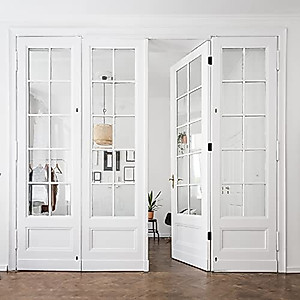 HOSOM 3 Pack Black Exterior Door Hinges 4 Inch, 5/8" Radius, Removable Pin, Perfect for Heavy-Duty Front & Back Door, Antirust & No Squeaks