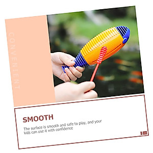 Milisten 5 Sets Fish Frog Percussion Instrument Kids Musical Hand Percussion Wood Maraca Maracas Infant Developmental Percussion Instrument Toy Puzzle Accessories Child Abs