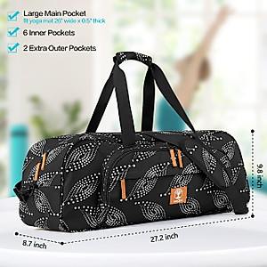 WARRIOR2 Yoga Mat Bag, 8-Pocket Yoga Gym Bag Fits 1/2" Thick Mat & Yoga Blocks, Detachable Straps | Large Gym Bag With Yoga Mat Holder For Women, Men. Yoga Duffle, Yoga Tote