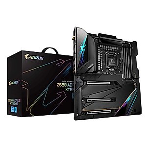 GIGABYTE Z590 AORUS Xtreme (LGA 1200/ Intel/ Z590/ E-ATX/Triple M.2/ USB 3.2 Gen2X2 Type-C/Intel WiFi 6E/ AQUANTIA 10GbE LAN/Intel Thunderbolt 4/ AORUS PRO Gen4 AIC Adaptor/Gaming Motherboard)